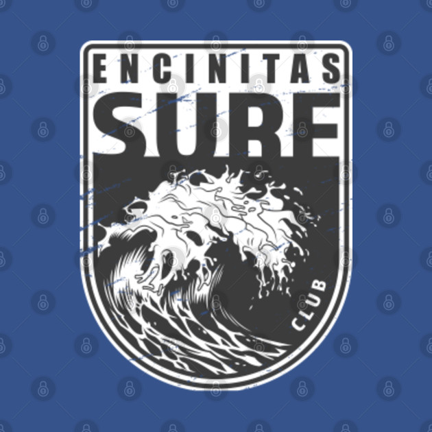 Encinitas Surf Club California Emblem - Encinitas - T-Shirt sold by ...