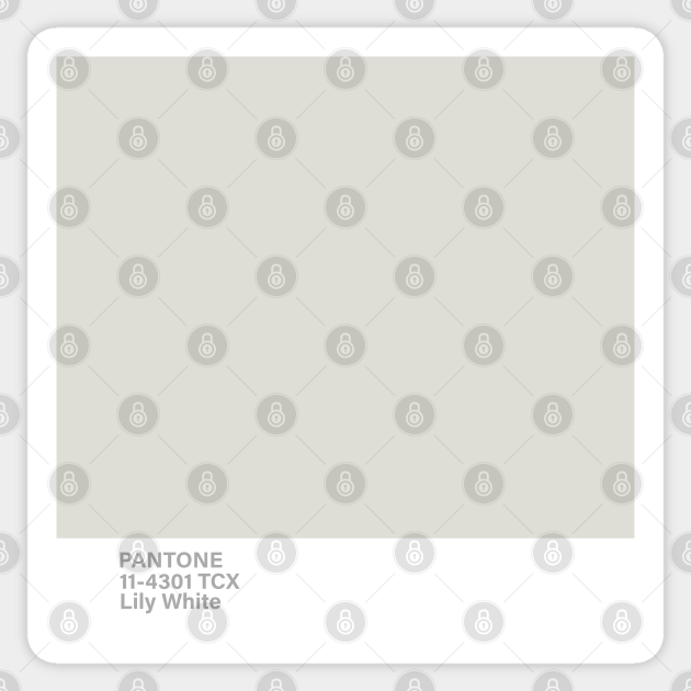 pantone 11-4301 TCX Lily White - Pantone Color - Sticker | TeePublic