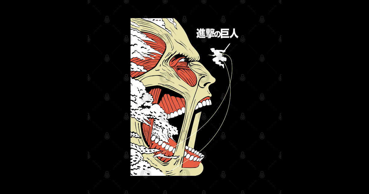 Colossal Titan and Scout Regiment Action - Colossal Titan - Sticker ...