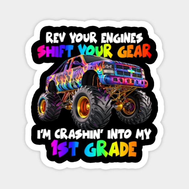 Back to School 1st grade Monster Truck First Day School Boys - Back To ...
