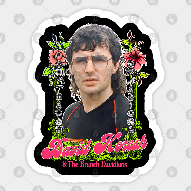 David Koresh / Retro Style Design - David Koresh - Sticker | TeePublic