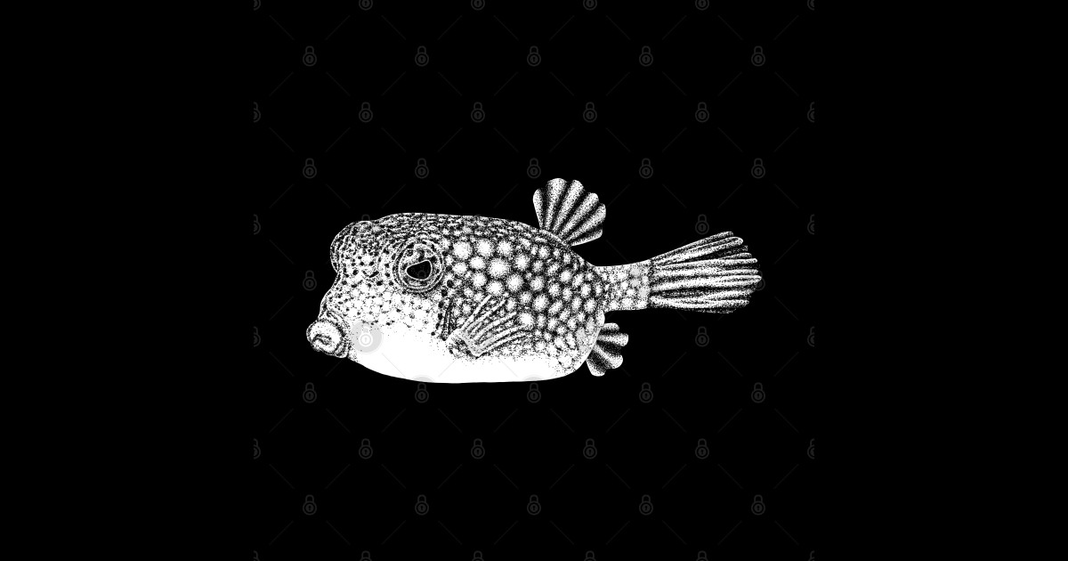 Yellow boxfish drawing - Yellow Boxfish - Sticker | TeePublic