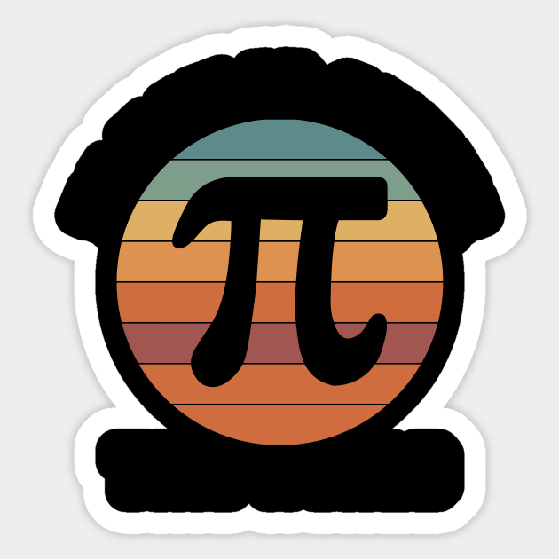 Retro Pi Aesthetic - Pi Day - Sticker | TeePublic