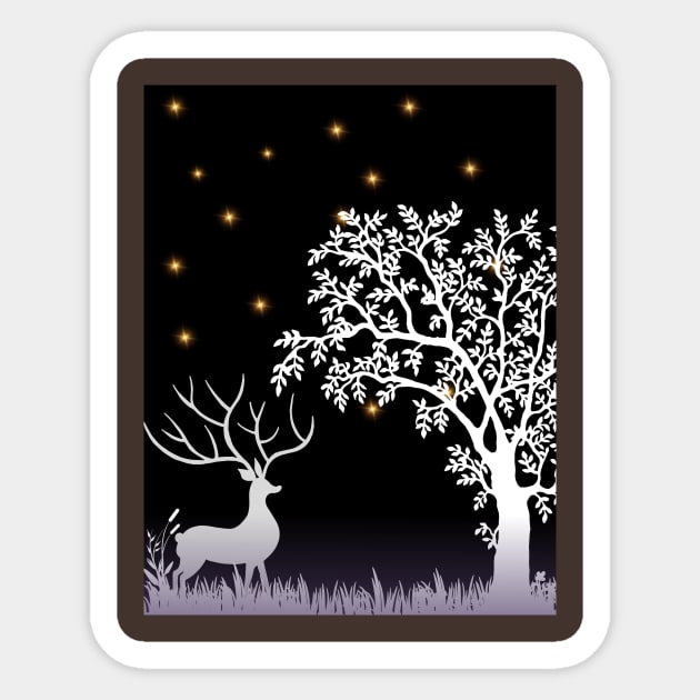 deer - Deer Design - Sticker | TeePublic