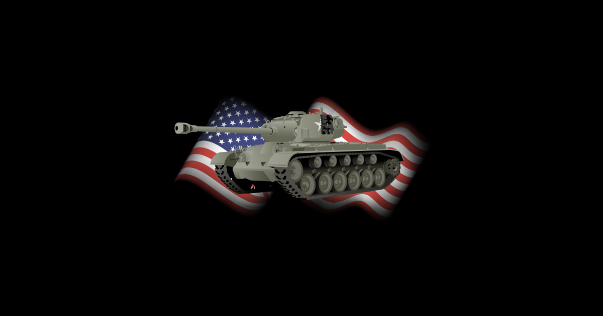 Patriotic M26 Pershing American WW2 Heavy Tank - M26 Pershing - Posters ...