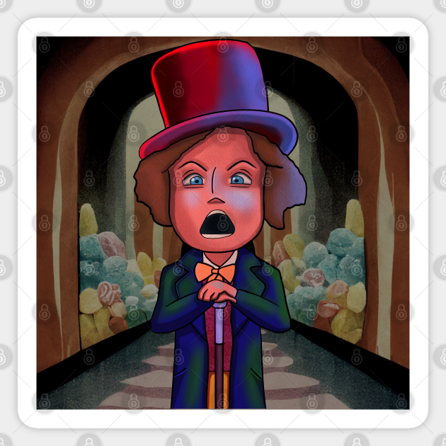 The rowers keep on rowing. - Willy Wonka - Sticker | TeePublic