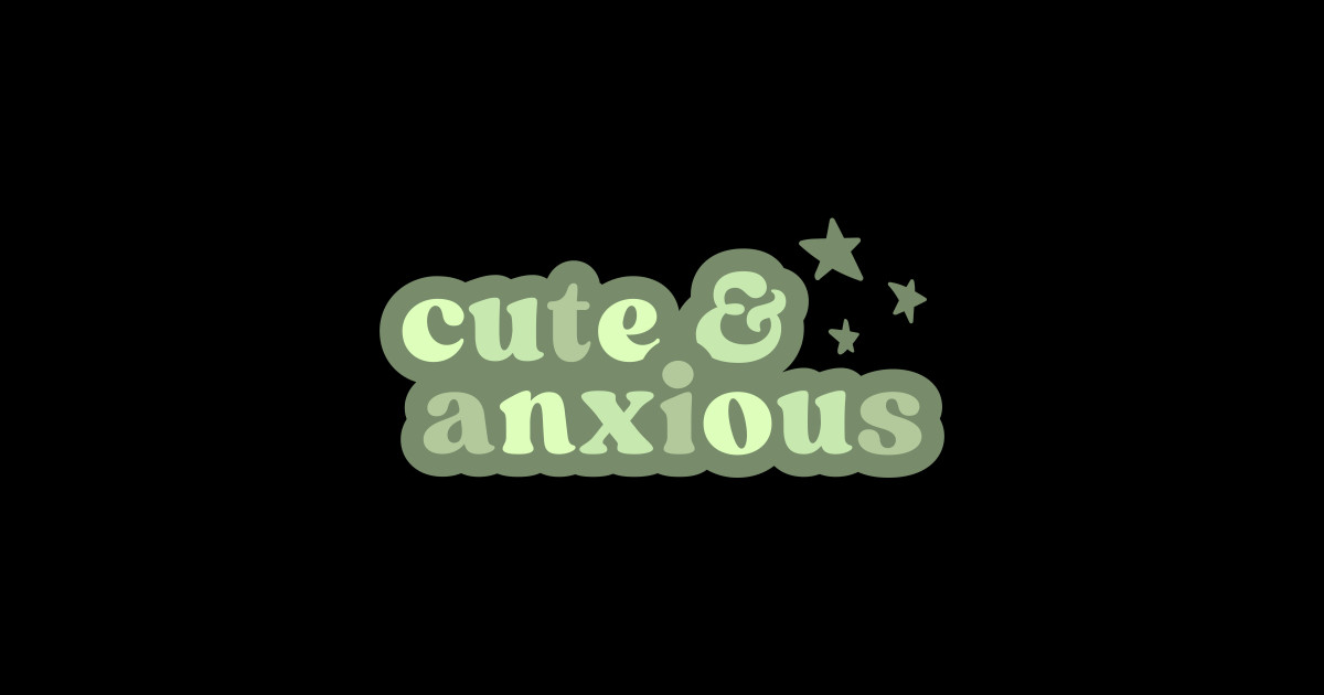 cute and anxious pastel cute - Anxiety - Sticker | TeePublic