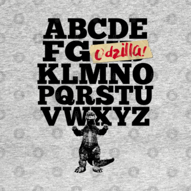 GODZILLA - Kaiju alphabet - Robzilla Sci Fi Science Fiction - T-Shirt ...