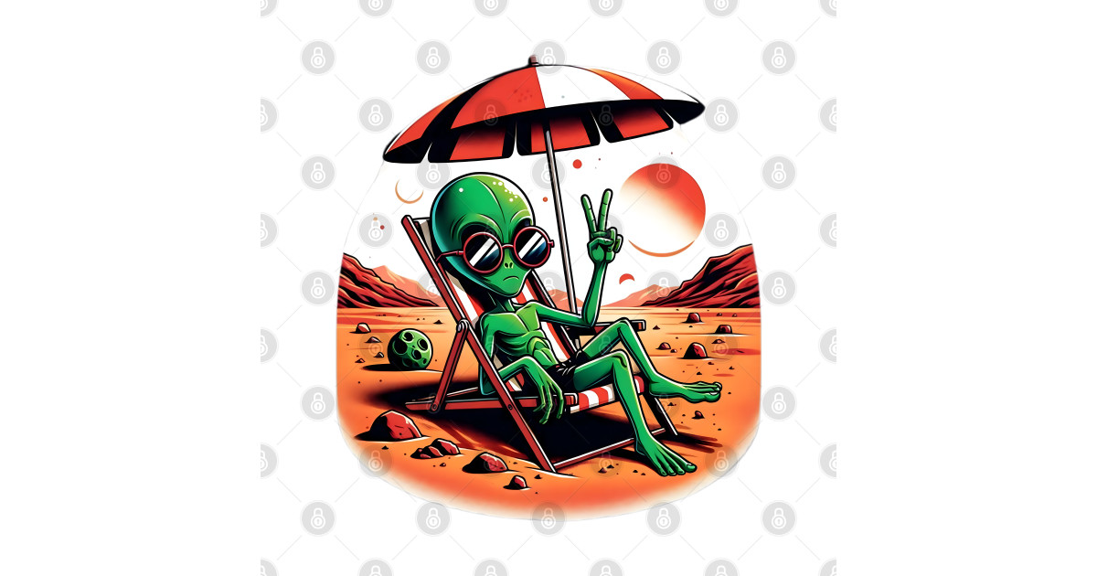 alien chilling - Resident Alien - T-Shirt | TeePublic
