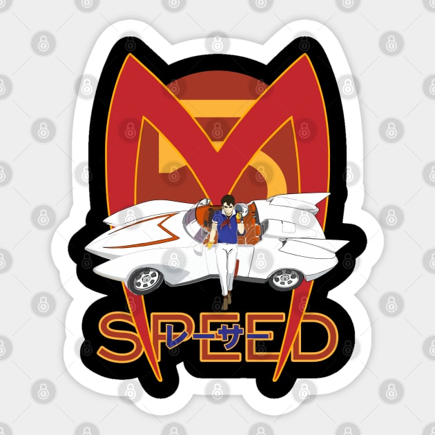 Mach 5 Speed Racer Japanese - Speed Racer - Sticker | TeePublic