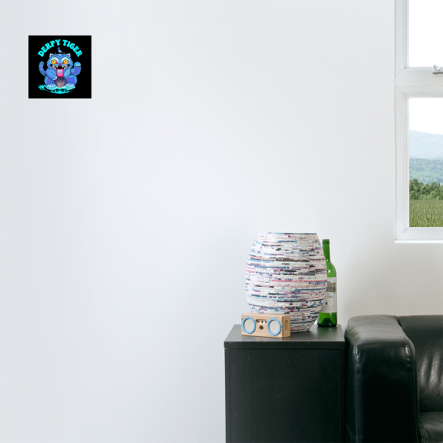 K-Pop Demon Hunters Cat - Derpy Tiger K Pop - Posters and Art Prints ...