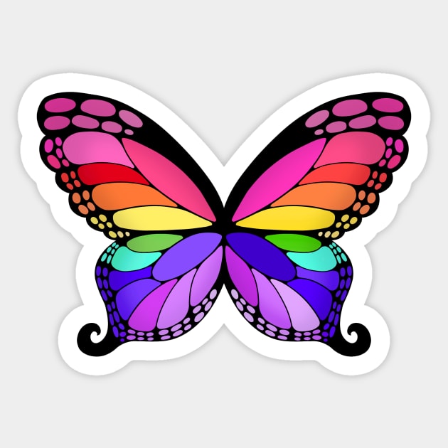 Butterfly Wings Pride Flag - Pride - Sticker | TeePublic