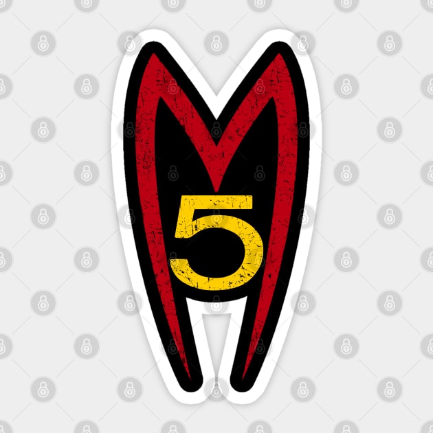 Speed Racer - Mach 5 - Vintage Retro Distressed - Speed Racer - Sticker ...