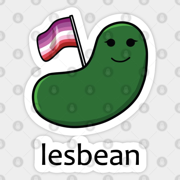 Lesbean (Lesbian Flag) - Lesbian Pride - Sticker | TeePublic