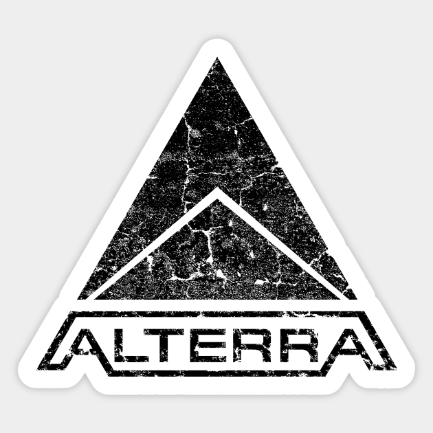 ALTERRA subnautica black logo - Subnautica - Sticker | TeePublic