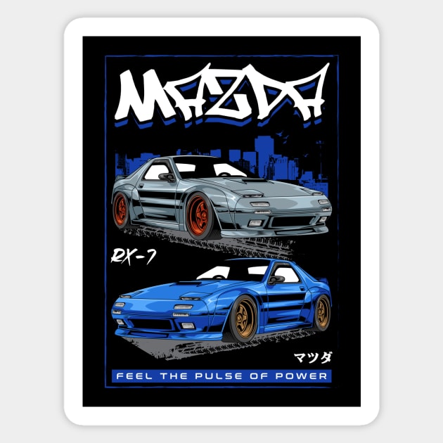 RX7 1989 JDM Car - Rx7 1989 Jdm Car - Sticker | TeePublic