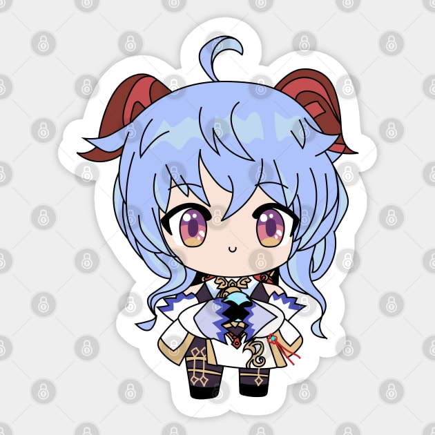 Chibi Genshin Ganyu - Genshin Impact - Sticker | TeePublic