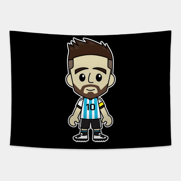 Lionel Messi Chibi - Messi - Tapestry | TeePublic