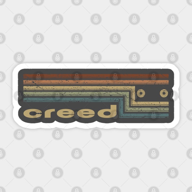 Creed Cassette Stripes - Musician - Sticker | TeePublic