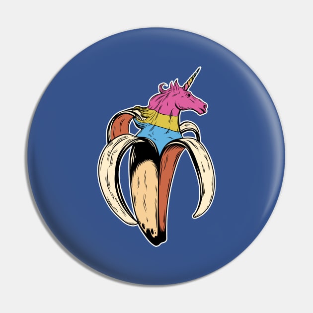 Pansexual Unicorn Banana Lgbt Pride Flag Pansexual Pin Teepublic