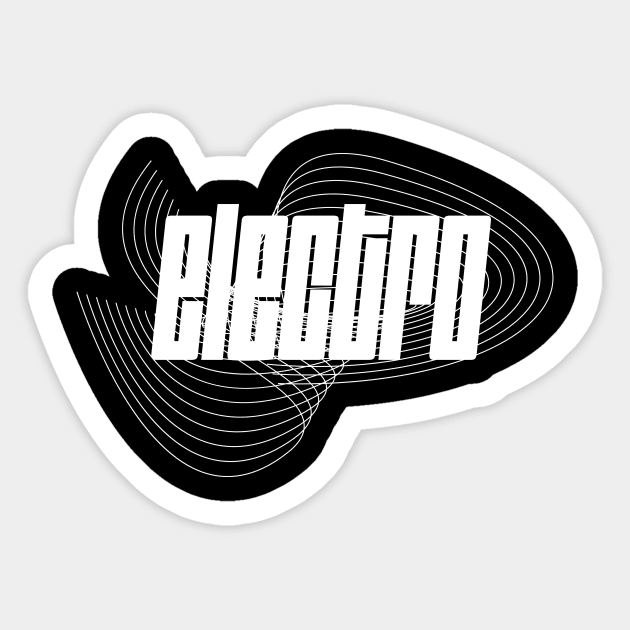 electro music logo - Electro - Sticker | TeePublic