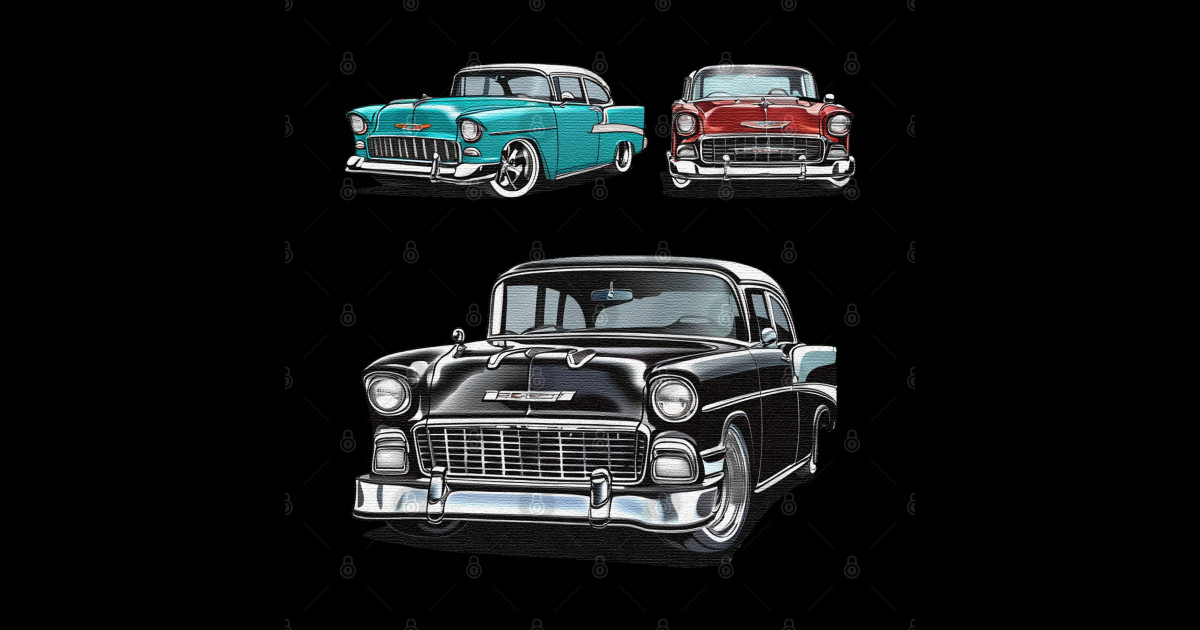 55 Classic Cars - Classic Car Lover - Sticker | TeePublic