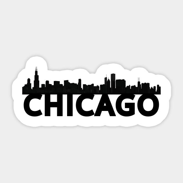 Chicago Skyline - Chicago - Sticker | TeePublic