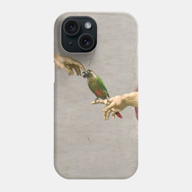 Michelangelo Green cheek conure #vertical - Birb Memes - Phone Case ...