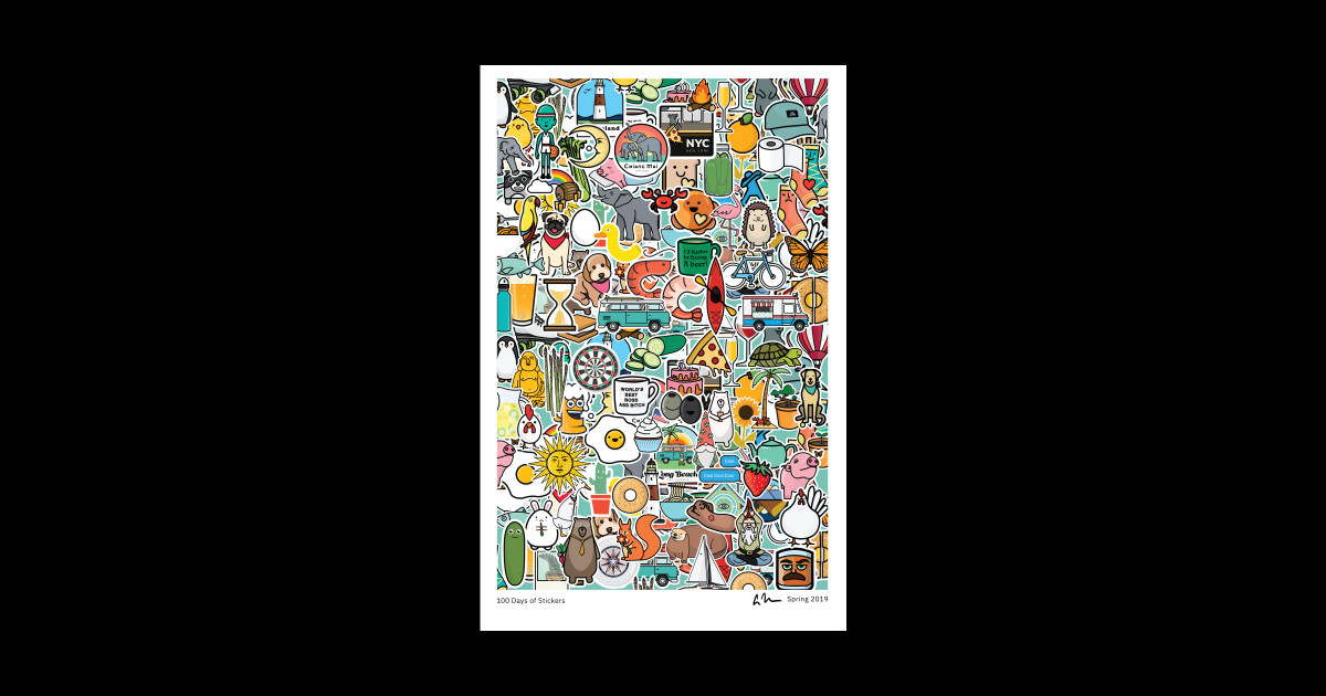 100 Days Poster - 100 Days - Sticker | TeePublic