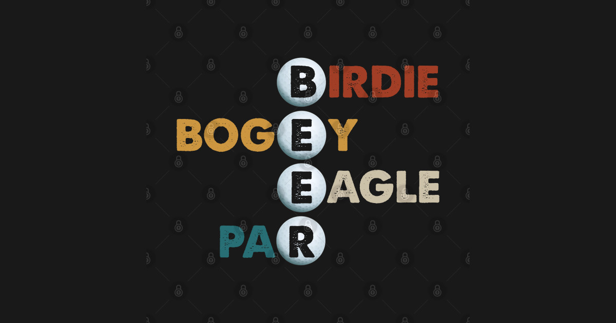Vintage Birdie Bogey Eagle Par Beer Funny Golf Golfing Golfer Gif ...