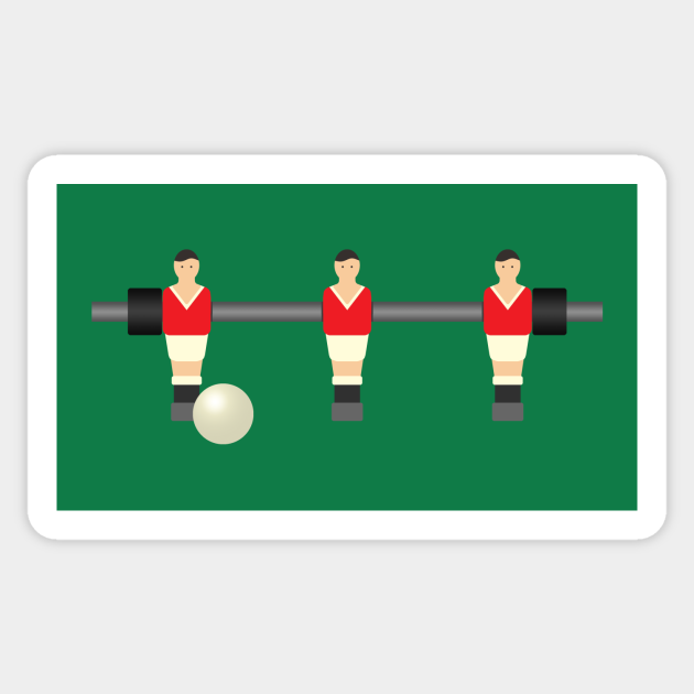 Foosball Red - Foosball - Sticker | TeePublic