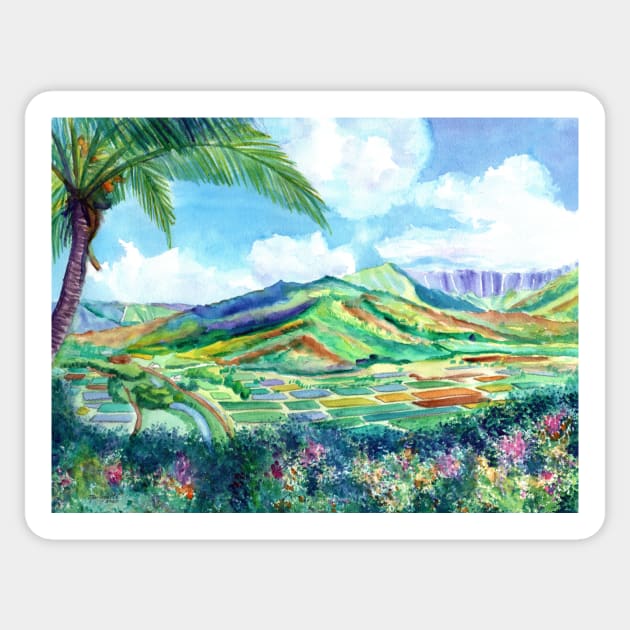 Hanalei Valley - Kauai - Sticker | TeePublic