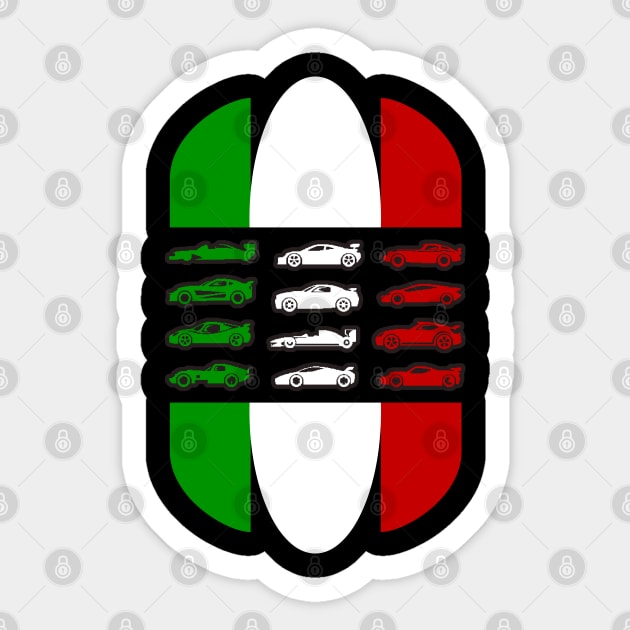 Italian Race Cars - Italian Cars - Sticker | TeePublic