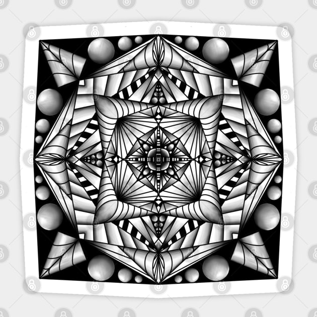 Shaded Mandala - Mandala - Sticker | TeePublic