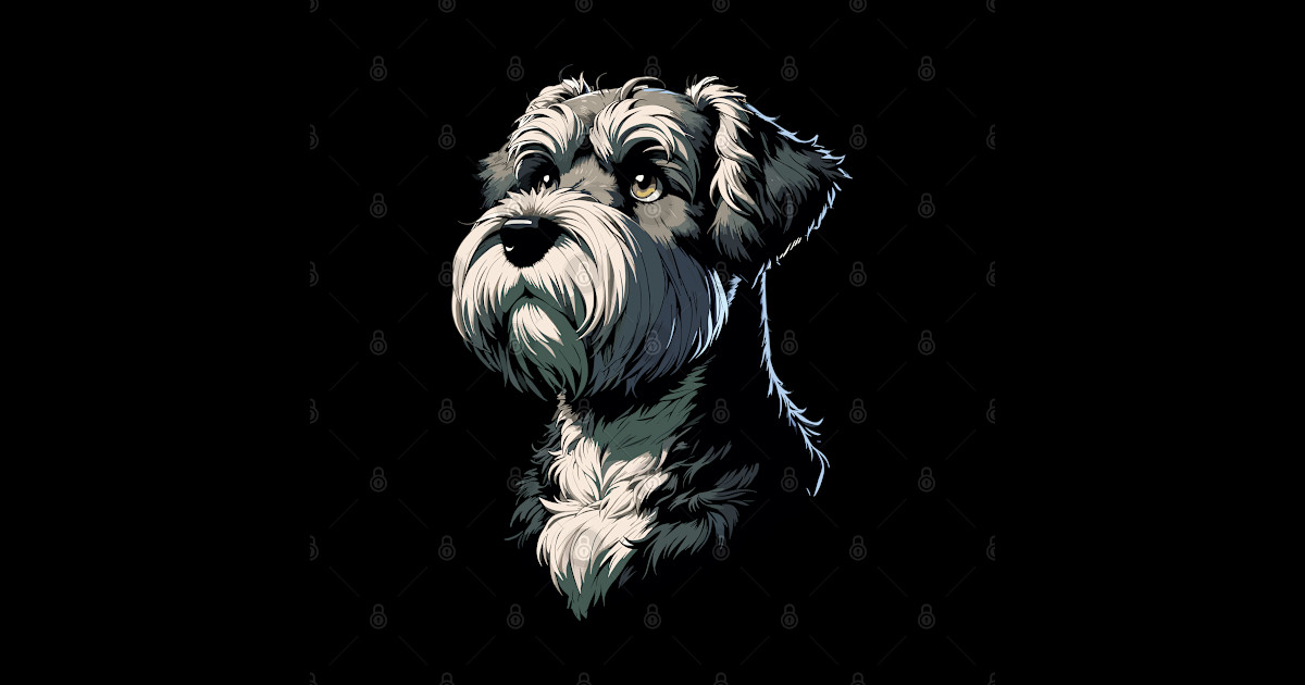Stunning and Cool Glen of Imaal Terrier Monochrome and Gold Portrait for Father's Day - Glen Of ...