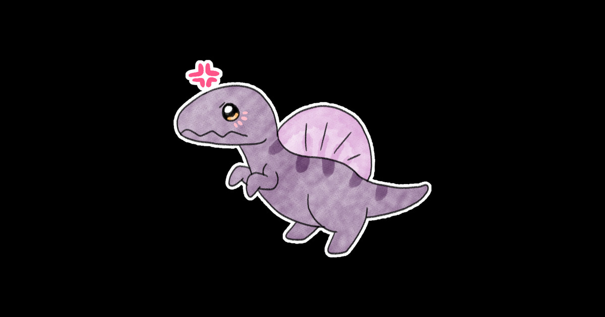 cute dino - spinosaurus - Dinosaur - Sticker | TeePublic