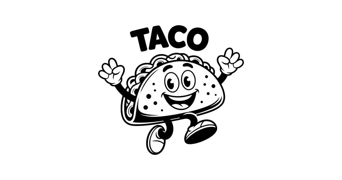 Taco - Cool Mexican Food Logo - Taco - T-Shirt | TeePublic