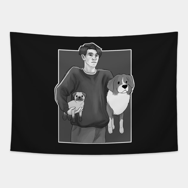 Nick Nelson - heartstopper Nellie And Henry B&W - Kit Connor - Tapestry ...