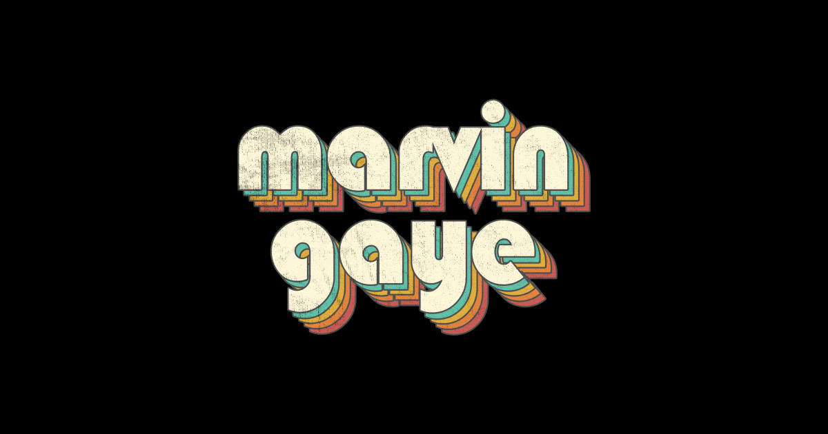 Retro Vintage Rainbow Marvin Letters Distressed - Marvin Letters Name ...
