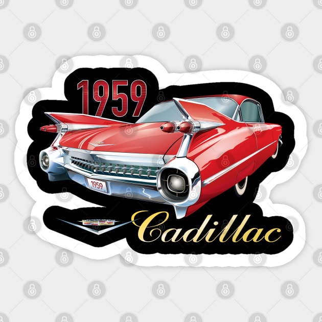 1959 Cadillac - 1959 Cadillac - Sticker | TeePublic