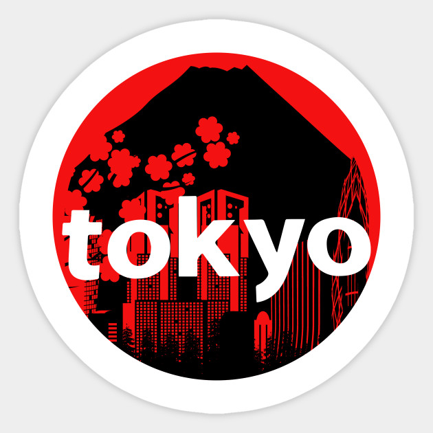 Japan Tokyo Skyline Graphic - Tokyo - Sticker | TeePublic