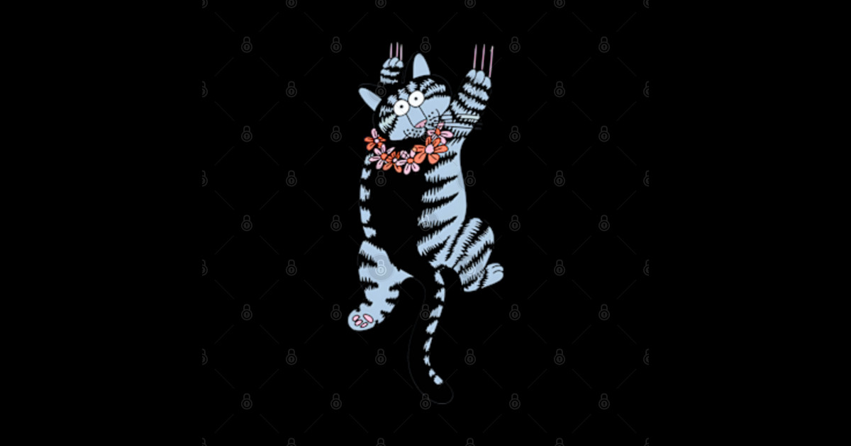 B Kliban cat tattoo for woman - Cat - Sticker | TeePublic