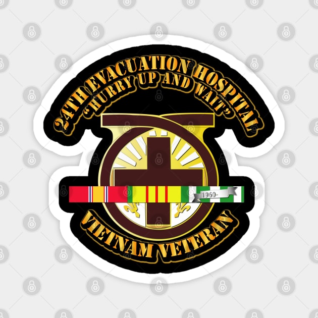 24th Evacuation Hospital w SVC Ribbon - 24th Evacuation Hospital W Svc ...