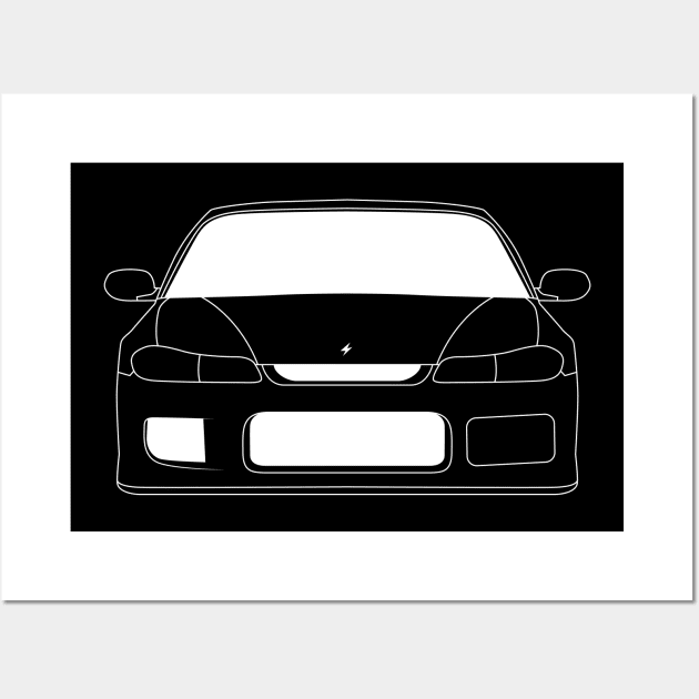 Nissan Silvia S15 White Outline - Car - Posters and Art Prints | TeePublic