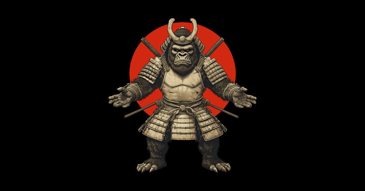 Hibagon Japanese Bigfoot Samurai Retro Art - Japanese Bigfoot Samurai ...
