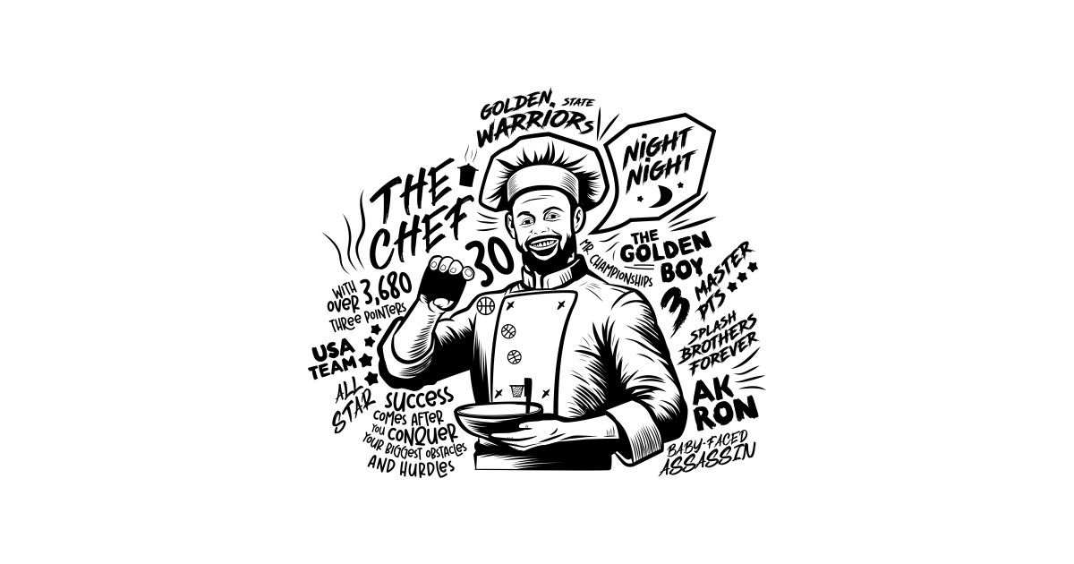 Chef Curry cooking up three three-pointers for the Golden State ...
