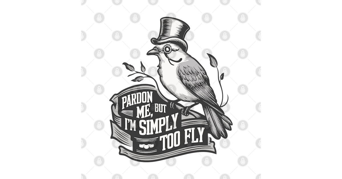 Classy Bird with Hat and Monocle T-Shirt | Vintage Bird Design - Bird ...