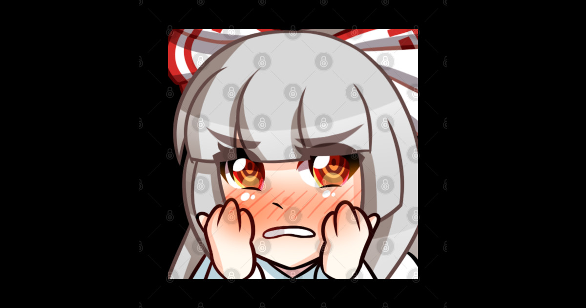 Fujiwara no Mokou Blush - Touhou Project - Sticker | TeePublic