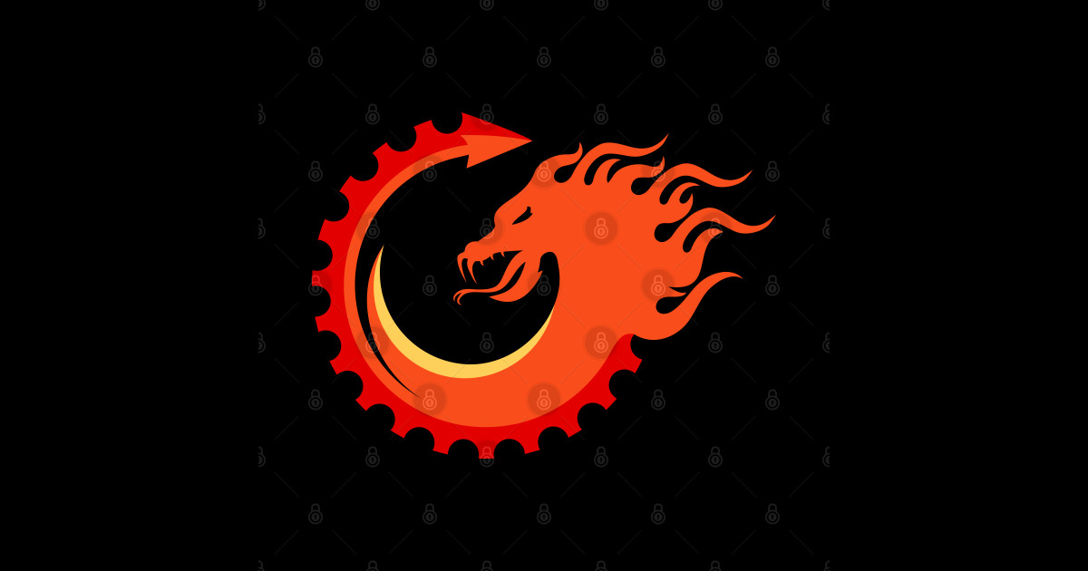 Dragon Bikers - Dragons - Sticker | TeePublic
