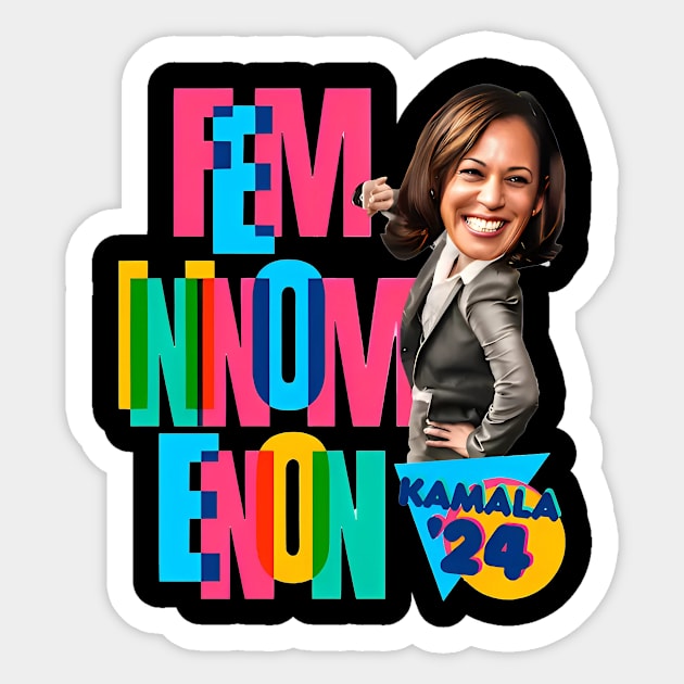 Femininomenon Kamala 2024 - Harris Walz - Sticker | TeePublic